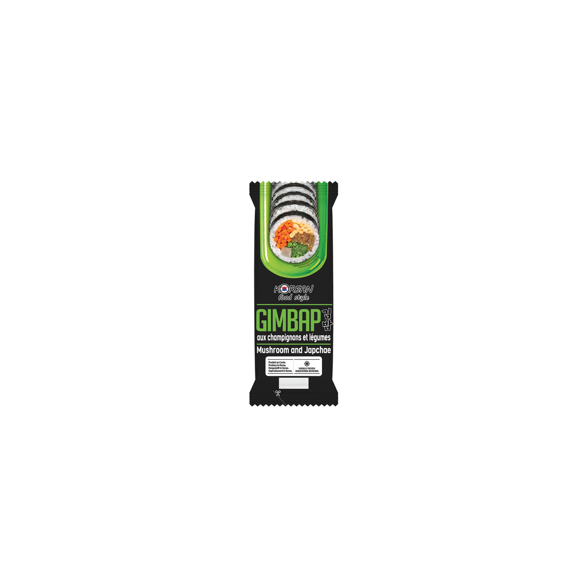 Korean Food Style gimbab with mushrooms and vegetables 230g