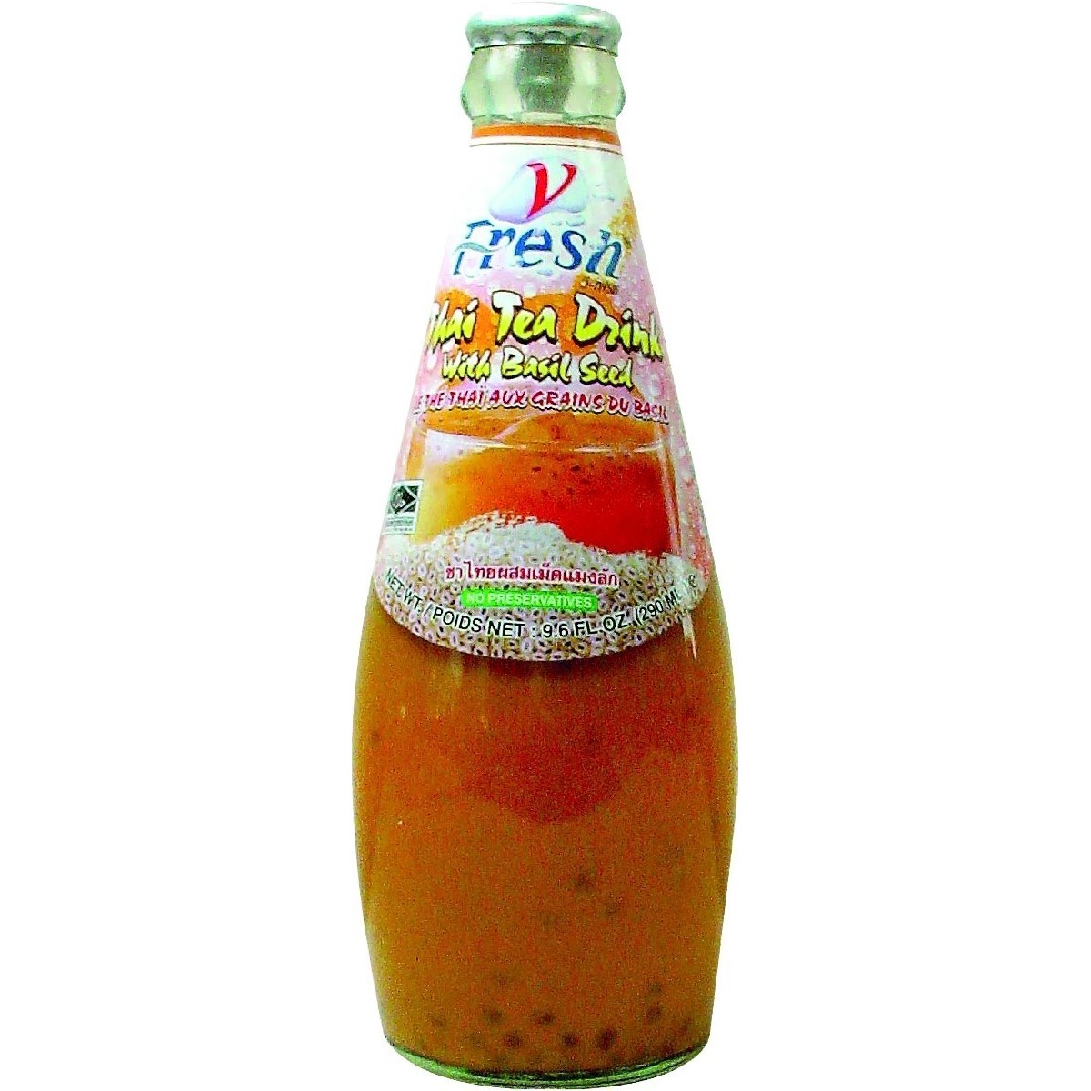 V-fresh Thai tea drink with basil seeds 290ml