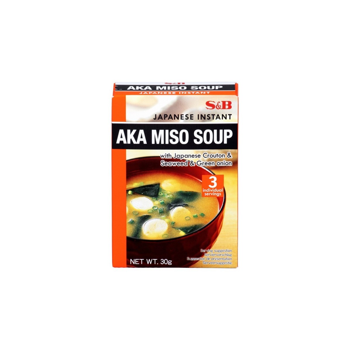 S&B instant aka miso soup with seaweed and spring onions 30gr
