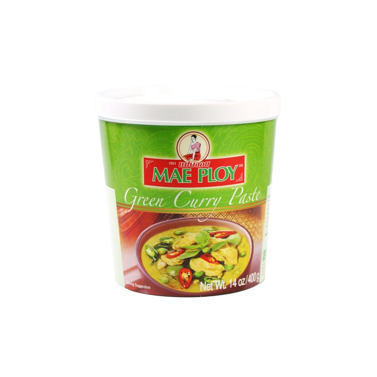 Mae Ploy pâte de curry vert végétalienne 400gr