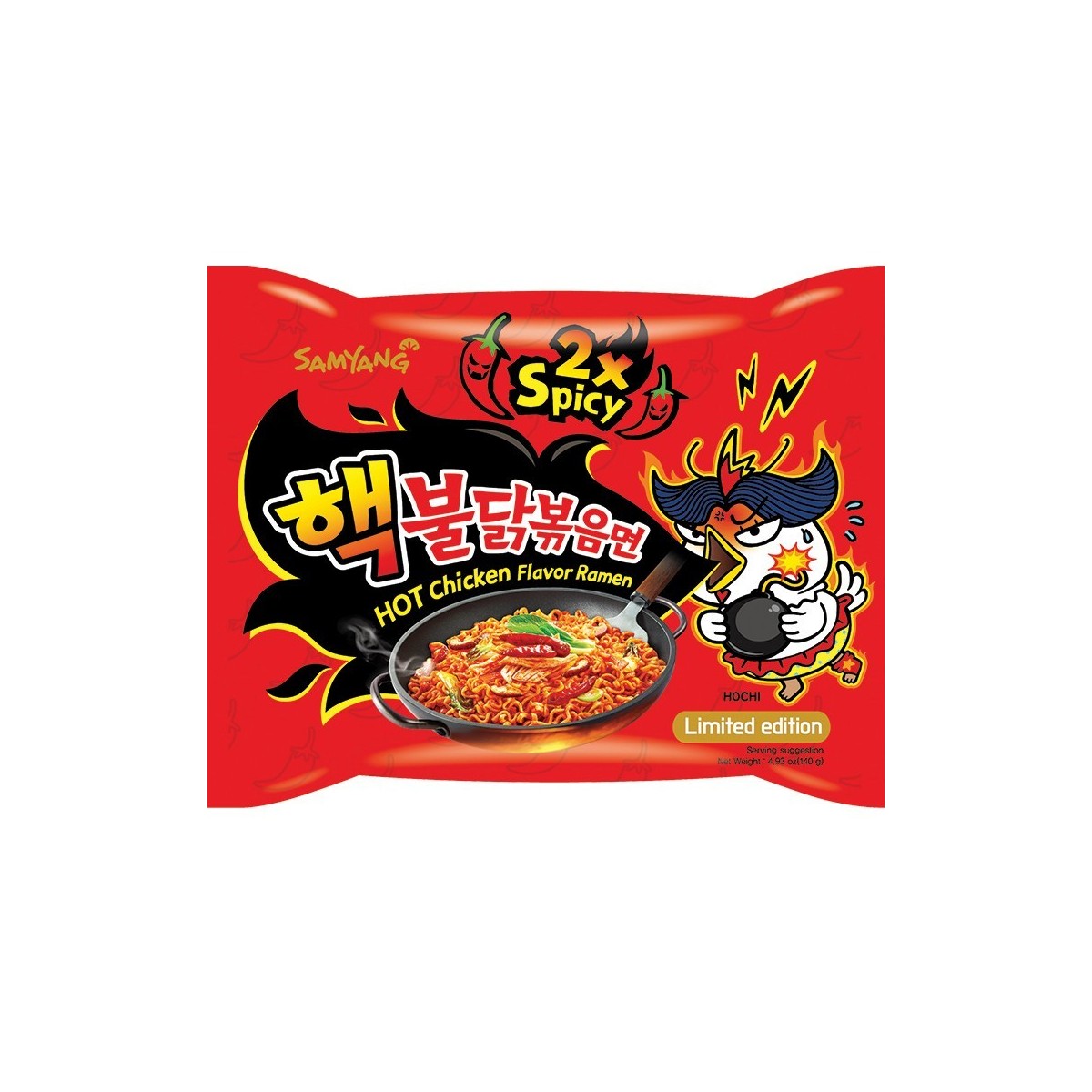 SamYang 2x spicy instant ramen noodles with chicken 5x 140gr