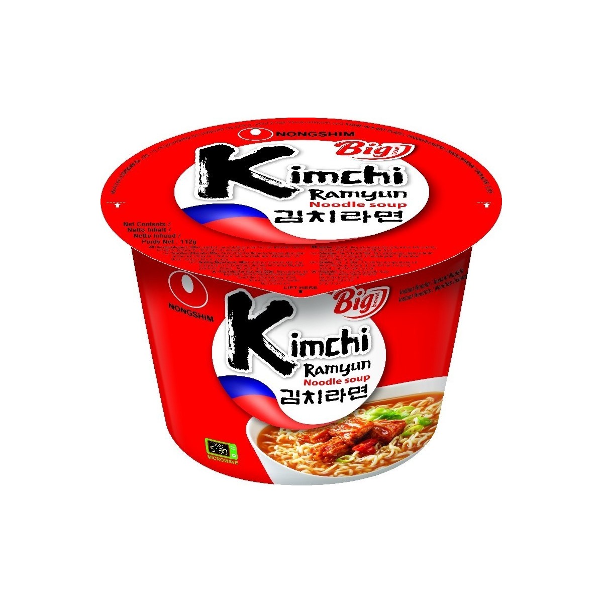 Nongshim bowl instant kimchi ramyun noodle soup 112gr