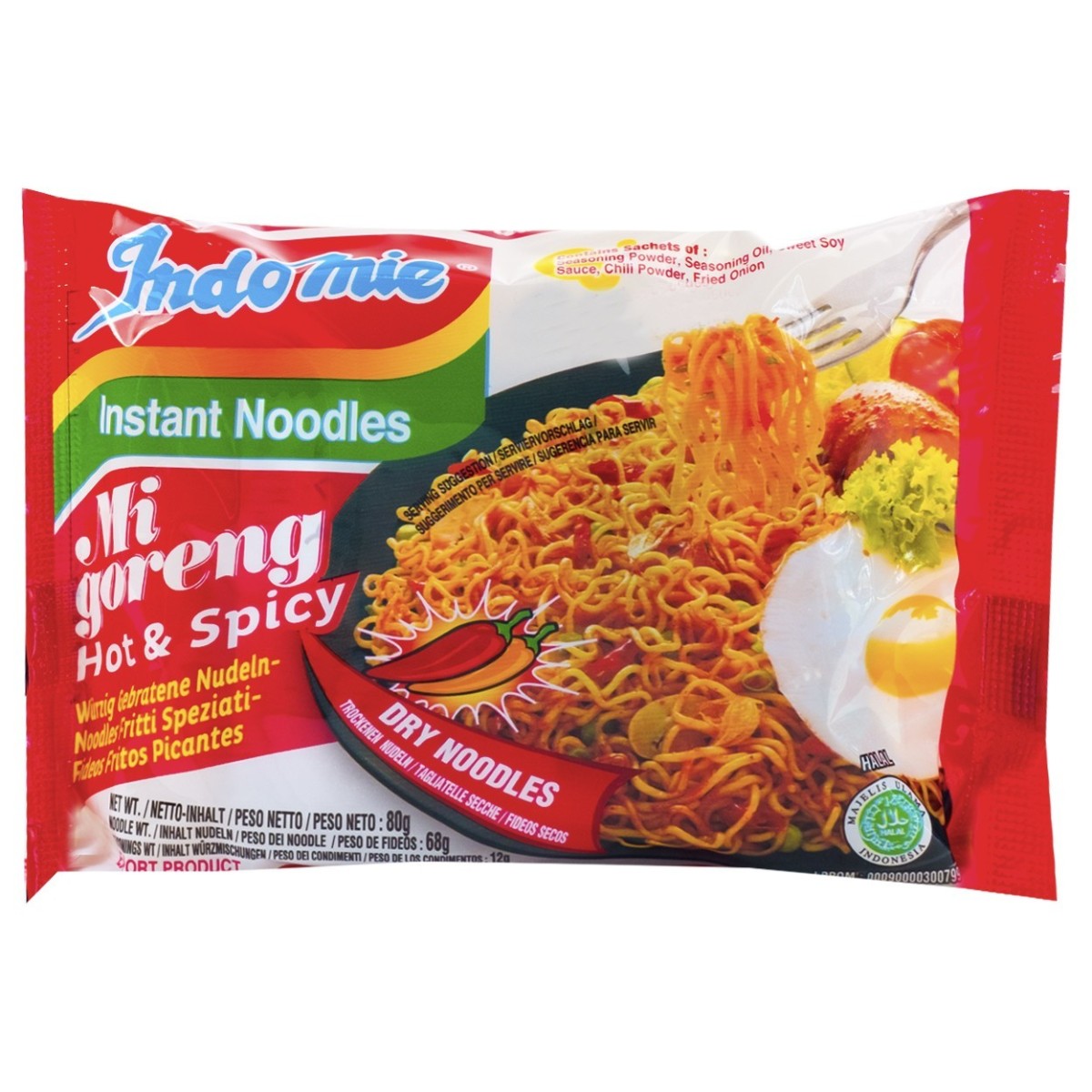 Indomie instant noodles mi goreng pedas 80gr