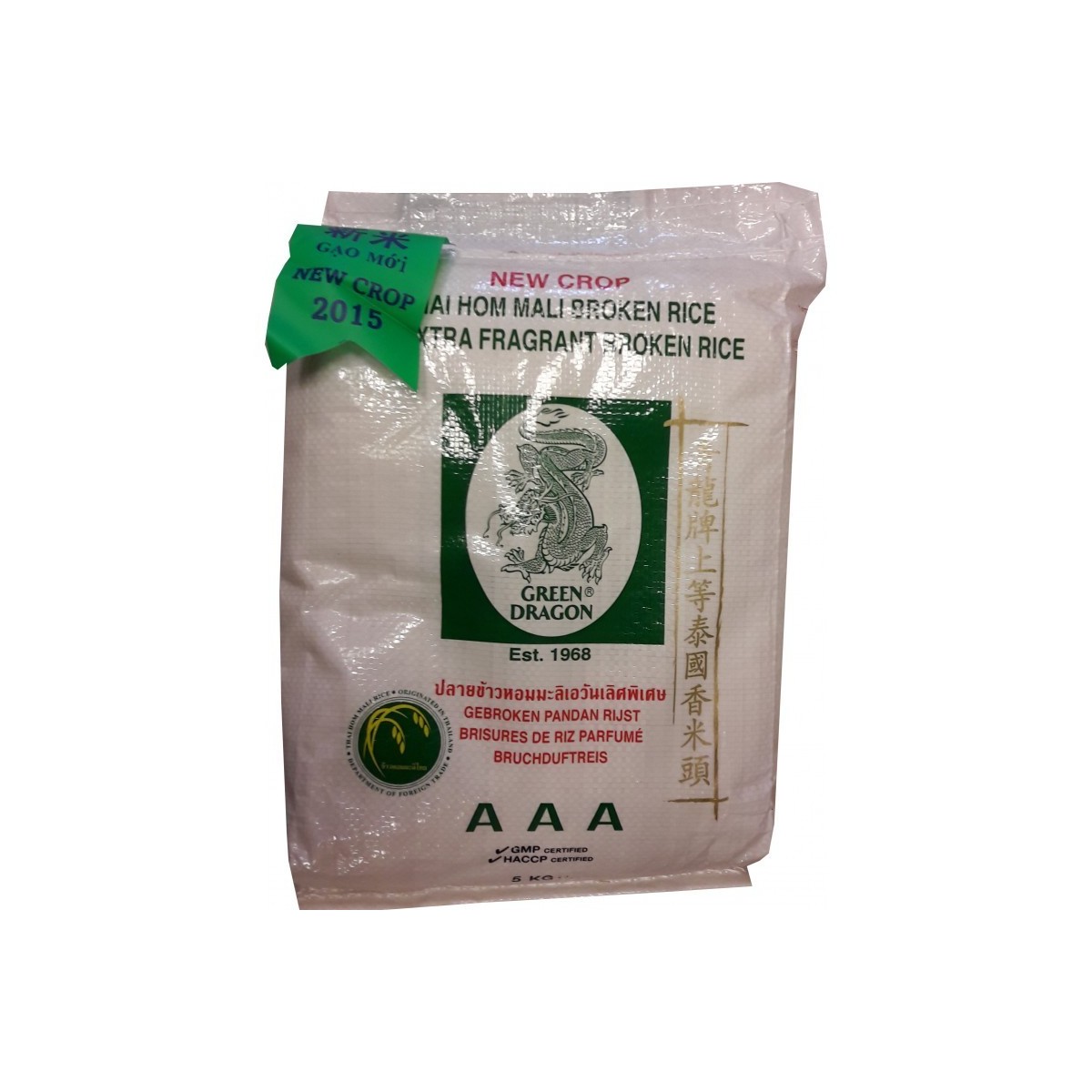 Green Dragon broken jasmine rice 20kg