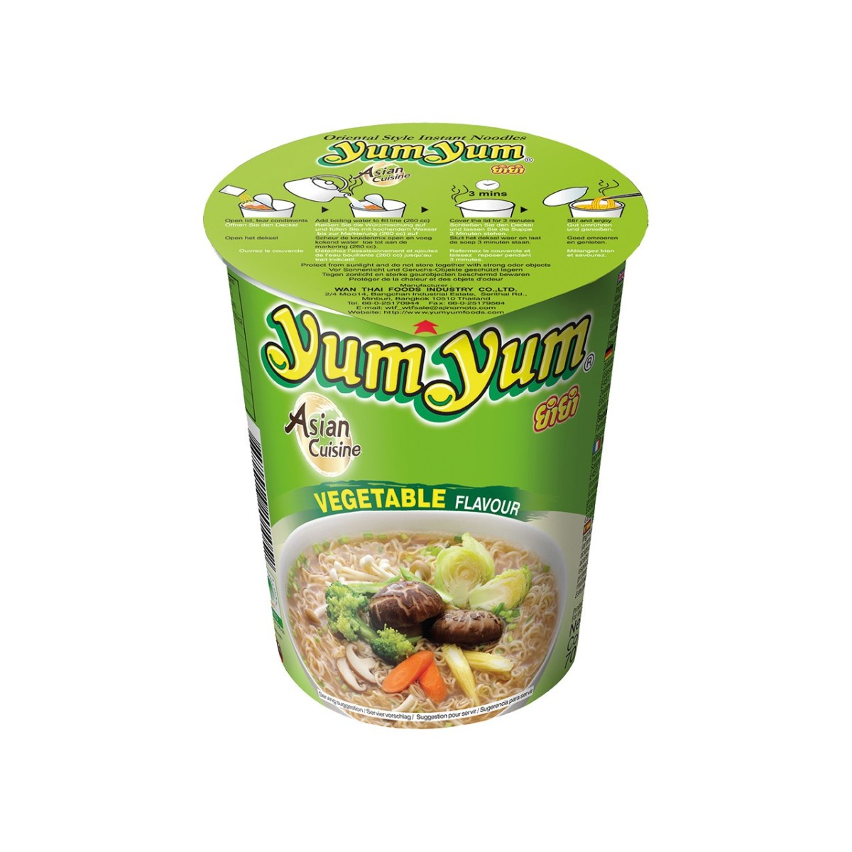 Yum Yum cup nouilles instantanées aux légumes 70gr